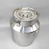 China 60L Food Grade Olive Oil Stainless Steel Drums Sealed Pails Barrels With Tap for sale