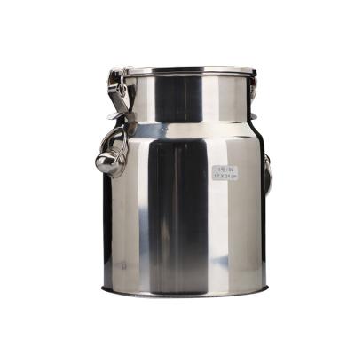 China Double Layer 5L 304 Stainless Steel Milk Can For Dairy Farms for sale