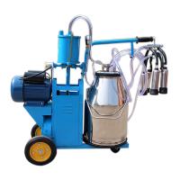 China Automatic Mini Mobile 25L Portable Cow Milking Machine Single Piston Type for sale