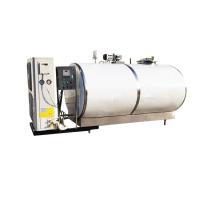 China Chilling Storing Milk Cooling Tank 304ss 2000 Liter Horizontal for sale