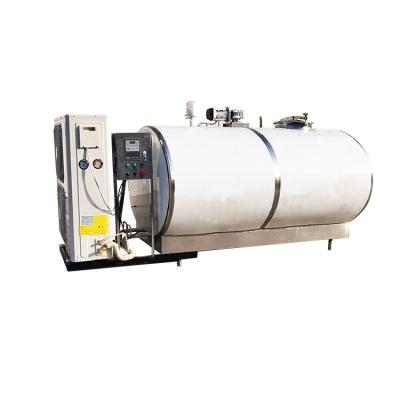 China Chilling Storing Milk Cooling Tank 304ss 2000 Liter Horizontal for sale