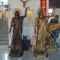 China Brass Bronze Jesus Statue Christ God Sculpture Life Size Church Religious Metal Outdoor for sale