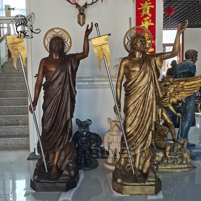 China Brass Bronze Jesus Statue Christ God Sculpture Life Size Church Religious Metal Outdoor for sale