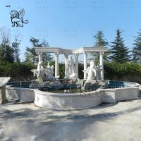 China Outdoor Marble Trevi Fountain Oceanus Statues amous Greek God Poseidon Fountains Garden Decoration Large for sale