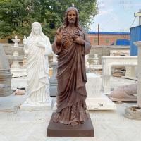 China Bronze Christ Jesus Statues Marble Metal Brass Christian Religious Life Size Catholic Casting Outdoor Church for sale