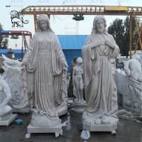 China White Marble Jesus Statues Virgin Mary Sculpture Large Garden Church Decoration Religious Handcarved Outdoor factory for sale