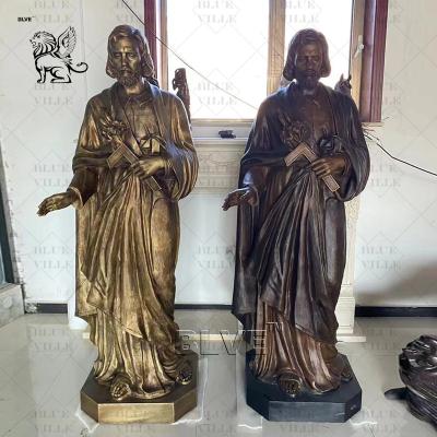 China Brass Life Size Jesus Bronze Statue of Christ St Joseph Metal Sculpture Christian Religious for sale