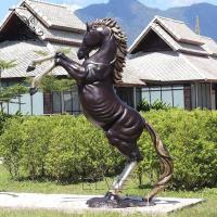 China Bronze Jumping Horse Statue Sculpture Life Full Size Metal Animal Outdoor Garden Large Custom for sale