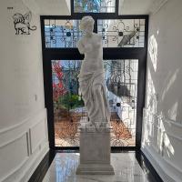 China Marble Venus Sculpture Naked Woman Roman Goddess Life Size Statue Stone Carving Villa Home Decoration for sale