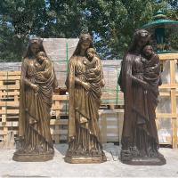 China Bronze Virgin Mary Statues molds Life Size St Mother Mary Statue Metal Religious Decorative Church for sale