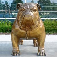China Bronze French Bulldog Statue Life Size Metal Brass Dog Sculptures Large Animal Garden Statue Molds Custom Made for sale