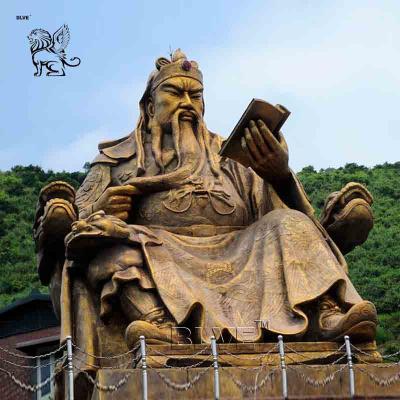 China Bronze Guan Gong Statue Guan Yu Copper Sculpture Chinese Martial Saint Outdoor Large Customized for sale