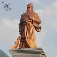 China Bronze Guan Gong Sculpture Copper Metal Kwan Kung Statue Outdoor Large Custom Size for sale