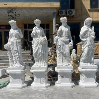 China Four Seasons Goddess White Marble Sculpture Ancient Greek Lady Statue Garden Stone Carving Life Size Outdoor for sale