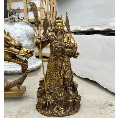 China Bronze Guan Gong Statues Brass Guan Yu Kwan Kung Life Size China Martial Saint Custom Statue Sculpture Figure for sale