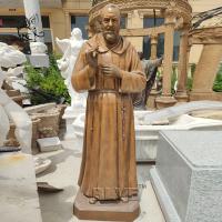 China Bronze Life Size Father Saint Pio Statue St. Pio of Pietrelcina Francesco San Pio Christian Religious Decoration for sale