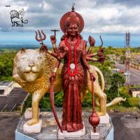 China Bronze Goddess Durga Maa Statue Giant Metal Hindu Gods Sculpture India Religious Large Custom for sale