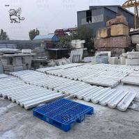 China White Marble Column Natural Stone Roman Pillar Cladding House Building Decoration Modern Outdoor Custom for sale