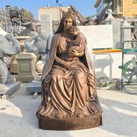 China Life Size Garden Church Sitting Mother Mary Baby Jesus Statues Bronze Statue of the Virgin Mary for sale