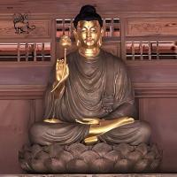 China Bronze Brass Meditating Buddha Statues Life Size Metal Home Decor Sculpture Temple Decorative Large for sale