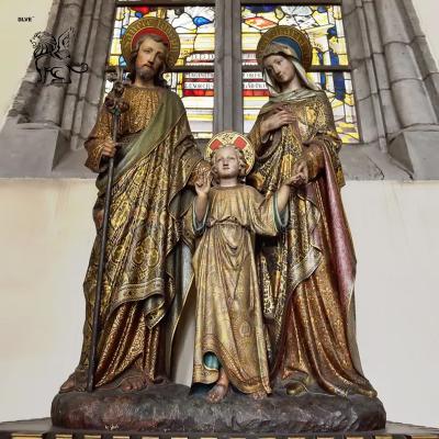 China Bronze Holy Family Statue Sculpture Life Size Religious Figure Church Projec Custom for sale