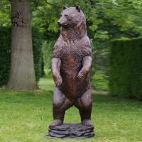 China Bronze Bear Sculpture Statue Large Life Size Realistic Metal Animal Public Art Decoration School Central Square for sale