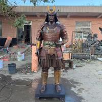 China Bronze Life Size Samurai Statue Japanese Metal Garden Memorial Sculptures Outdoor Decoration Custom for sale