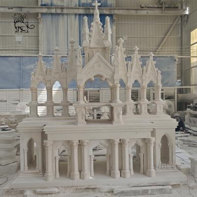 China Marble Church Altar Natural Stone Christian Religious Catholic Praying Altar Church Project Luxury Large for sale