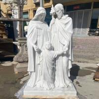 China White Marble Saint Joseph Statue Life Size Religious Figures Church Design Handcarved with Caliper for sale
