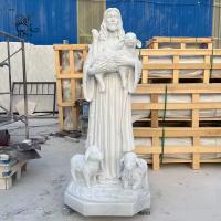 China White Marble Jesus Statues Sculpture Life Size Religious Catholic Christ Classical Church Decoration for sale