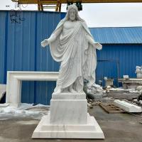 China White Marble Jesus Statues Sculpture Life Size Religious Catholic Christ Classical Church Decoration for sale