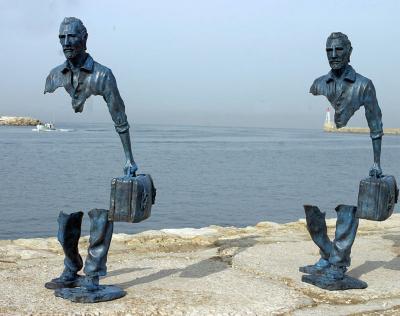 China Bruno Catalano Bronze Sculpture Abstract Man Statue Modern Art Home Decor for sale