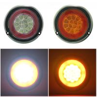 China Upgrade Your Truck Trailer Lighting with 4 Inch Round 12 LED Tail Lights and Grommet for sale