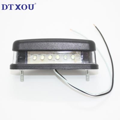 China 2023 LED Trailer Truck Motorcycle License Plate Light with 6 F5 Chips and PC Lens for sale