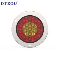 China Universal 12v 24v Warning Strobe Led Trucks Light Red Amber Trailer Brake Lights Stop Trailer Rear Lamp for sale