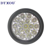 China Waterproof 4 Inch Round Trailer Lights with Super Bright Red 24 LED and 132*32MM Size for sale