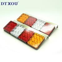 China 4-hole LED truck tail light Rear Tail Stop Light Indicator Lamp E-mark For Trailer Truck Utes Caravan Lorry Van for sale