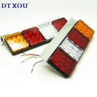 China 4-hole LED truck tail light Rear Tail Stop Light Indicator Lamp E-mark For Trailer Truck Utes Caravan Lorry Van for sale