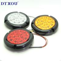 China 4 Inch Round Led Trailer Tail Lights Waterproof 12v Brake Stop Turn Reverse Lights Sealed Flush Mount For Truck Rv Boat for sale