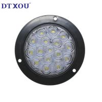 China 4inch 21led Truck Trailer Tail Brake Light Red Round Sealed Bus Stop Turn Taillight Waterproof Rear Lights Replacement for sale