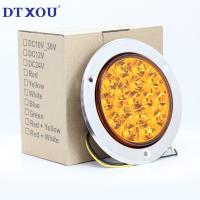 China 4 Inch LED Trailer Tail Lights Red 24 LED Waterproof for Truck Ute Sealed Flush Mount for sale
