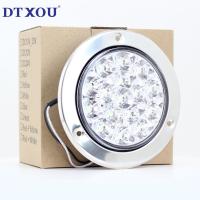 China 4 Inch LED Trailer Tail Lights Red 24 LED Waterproof for Truck Ute Sealed Flush Mount for sale