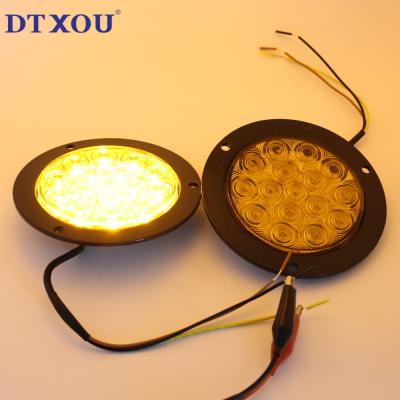 China ABS Housing 12V 24V Round Truck LED Tail Lights 16pcs LED Chips for sale