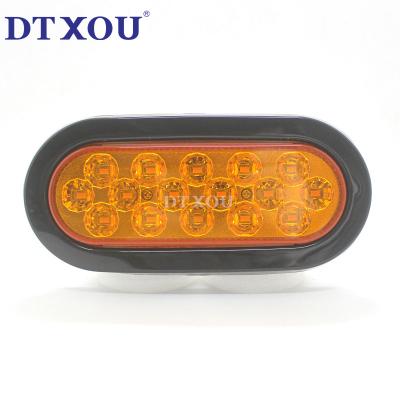 China Universal Cars 12V LED 6 Inch Oval Brake Stop Side Maker Turn Signal Tail Light Fit for Trailer Truck Lorry for sale