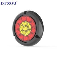 China 138.5*35MM OE No. 90133 Universal 4inch Round Dual Color LED Reverse Turn Brake Tail Lights for sale