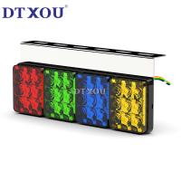 China 12V 24V 4-hole LED truck tail light combination trailer tail light indicator light for sale