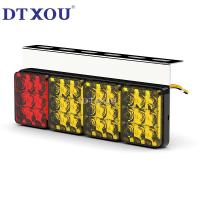 China 12V 24V 4-hole LED truck tail light combination trailer tail light indicator light for sale