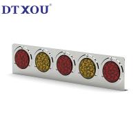 China CIMC Truck Trailer 5-hole LED Tail Lamp Assembly with Iron Material and 4inch Hole Size for sale