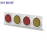 China Universal TRUCK 4-Inch LED Rear Tail Light Assembly on 4-Hole Stainless Steel Bracket for sale