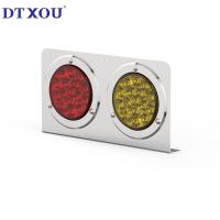 China Waterproof 4-inch 2-in-1 Stainless Steel Brake Tail Light Assembly for Universal Vehicles for sale